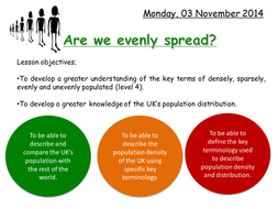 Population distribution- Are we evenly spread? | Teaching Resources