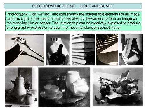 Photographic theme 'Light and Shade' | Teaching Resources