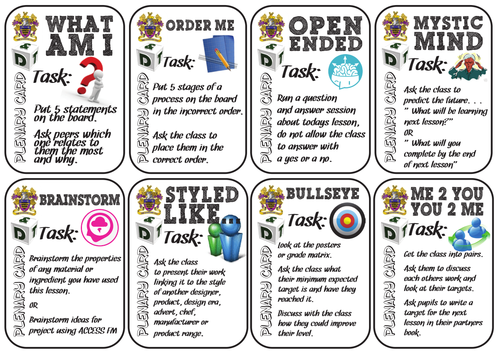 30 Colourful Plenary Cards for Pupil Led Lessons by leilarasarathnam ...