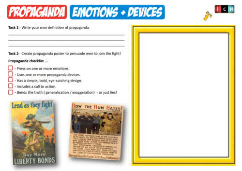 WW1 Propaganda: Posters and Activity | Teaching Resources