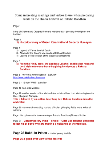 Hindu festival - Raksha Bandhan info / activities | Teaching Resources