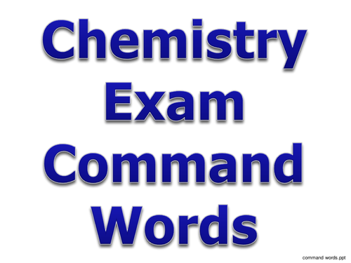 Chemistry exam question command words | Teaching Resources