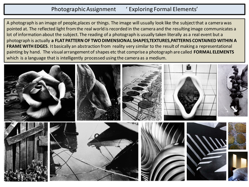 Photographic Assignment 'The Formal Elements' | Teaching Resources