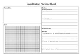 Investigation Planning Sheet | Teaching Resources