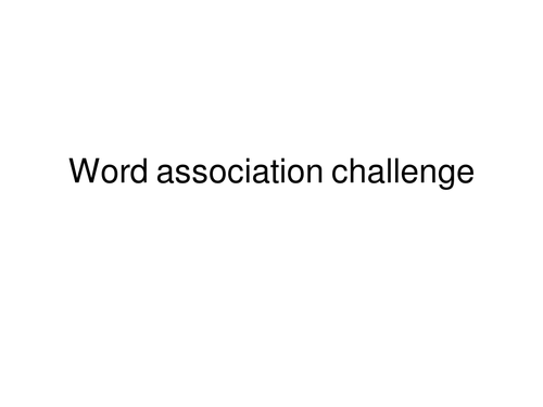 Word Association starter | Teaching Resources