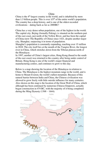 Interview Lesson - Intro to China | Teaching Resources