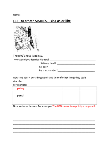 Similes | Teaching Resources