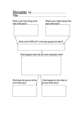 Hero and Villain story planner | Teaching Resources