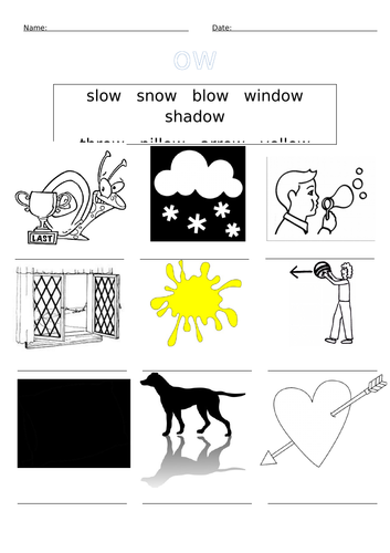 oa and ow (oa) digraph worksheets | Teaching Resources