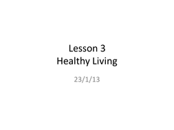 Healthy Lifestyles | Teaching Resources