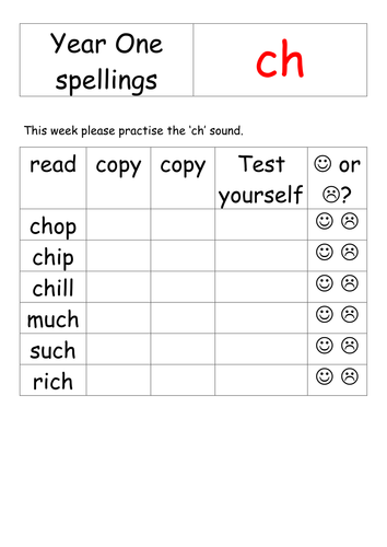 Phase 3 spellings week by week | Teaching Resources