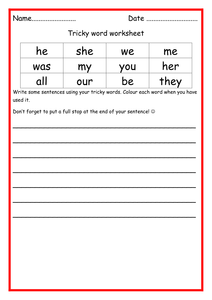 Phase 3 Tricky word worksheets by thewolfe - UK Teaching Resources - TES