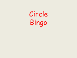 Circle Bingo | Teaching Resources