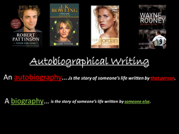 Autobiography PowerPoint Lesson | Teaching Resources