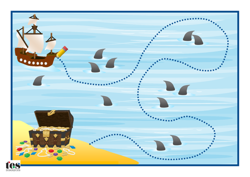 Pirate Themed Pencil Skills Activities | Teaching Resources