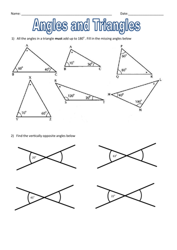 Size of angles and type of triangle match up | Teaching Resources