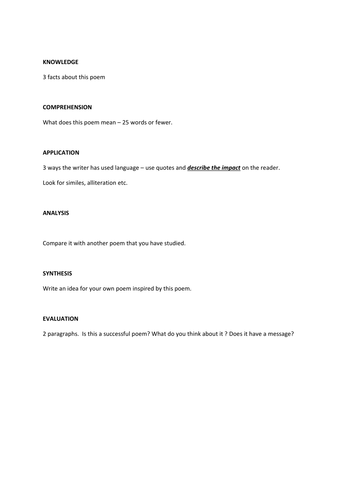 POETRY BLOOMS | Teaching Resources