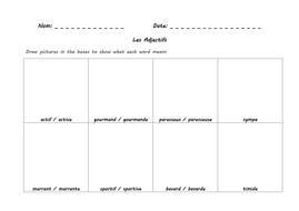 Les Adjectifs | Teaching Resources