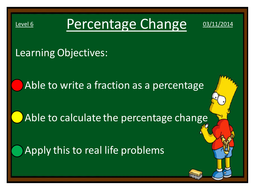 Calculating the Percentage Change | Teaching Resources