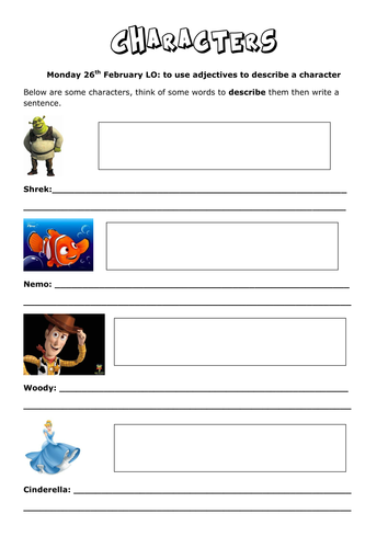 Describing Characters | Teaching Resources