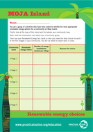 Moja Island - Renewable Energy Group Task | Teaching Resources