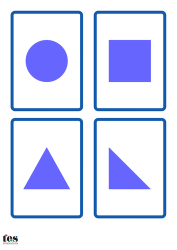 Simple 2D shape cards | Teaching Resources