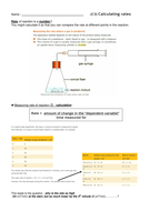 Calculating rates of reaction | Teaching Resources
