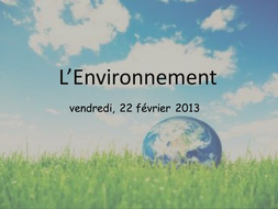 KS4 French Environment - Lesson 1 | Teaching Resources