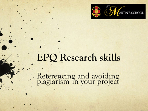 Study skills EPQ Skills lessons | Teaching Resources