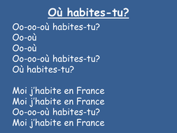 Ou habites-tu? - French Song to Camptown Races | Teaching Resources