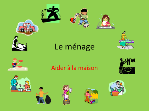 GCSE French: helping at home, housework vocabulary | Teaching Resources