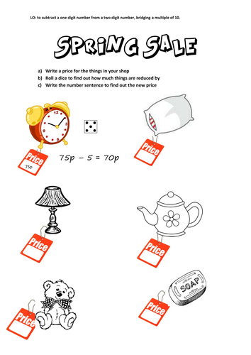 Spring Sale Subtraction | Teaching Resources