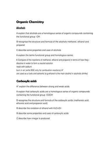 AQA C3 Chemistry Grade descriptors | Teaching Resources