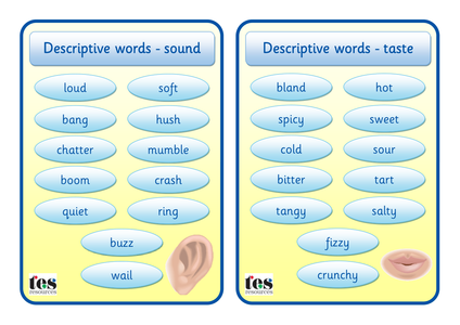 Descriptive words - The Senses by tesSpecialNeeds - UK Teaching ...