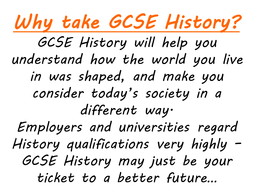 Why take GCSE History? | Teaching Resources