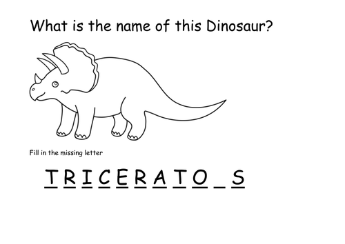 Dinosaurs letter missing literacy activity | Teaching Resources