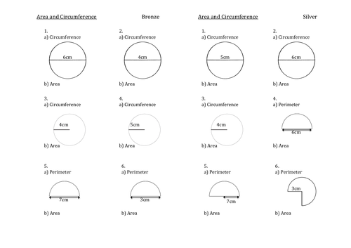 Circumference and Area of circles | Teaching Resources