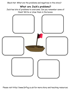 FREE Jack and the FlumFlum Tree worksheets - Black Thinking hat - Let's ...