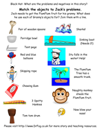 FREE Jack and the FlumFlum Tree worksheets - Black Thinking hat - Let's ...