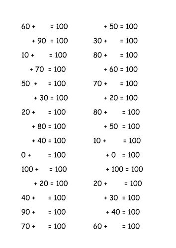 Number facts strips for tests tables bonds | Teaching Resources