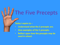 5 Precepts, Buddhism by charlotte101 - UK Teaching Resources - TES