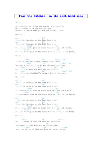 Reggae Music | Teaching Resources