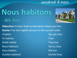 French vocabulary - where you live by Dannielle89 | Teaching Resources
