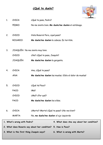 Que te Duele | Teaching Resources