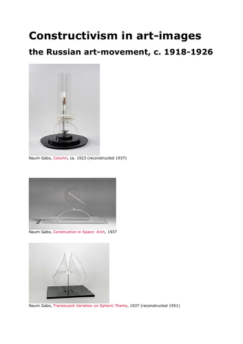 Constructivism, described / explained in text-quotes; free resource ...