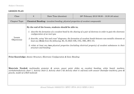 Covalent Bonding | Teaching Resources