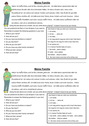 German: Meine Familie | Teaching Resources