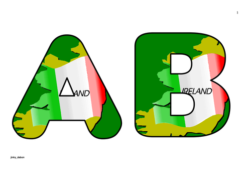 Ireland Flag Themed Alphabet and Numbers | Teaching Resources