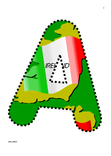 Ireland Flag Themed Alphabet and Numbers | Teaching Resources