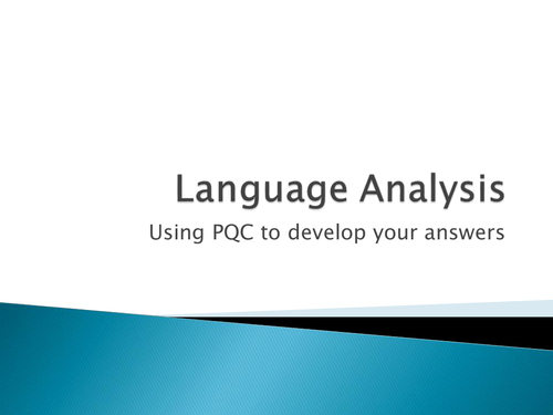Language Analysis | Teaching Resources